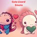 Cute Lizard Holding Heart Emotes Twitch & Discord | Channel Points ...