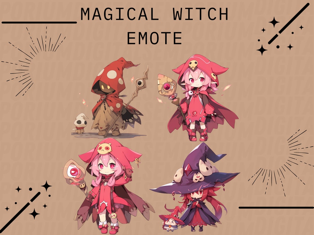 STATIC EMOTE | Witch, Magical Witch Emote, Magic Wizard Emote, Wand ...