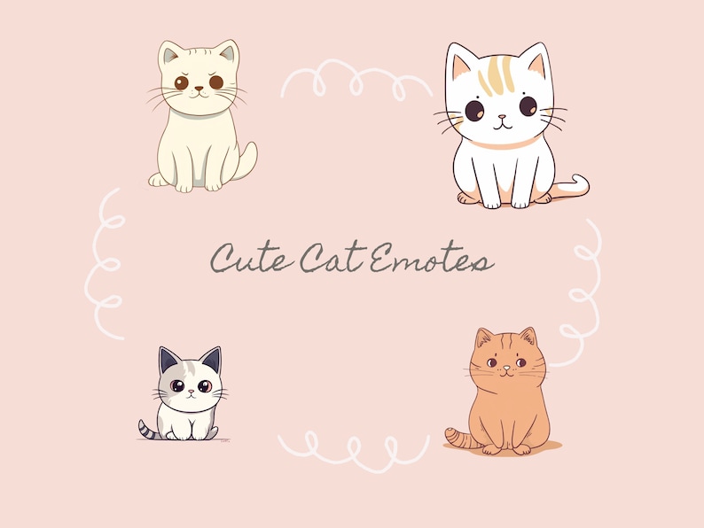 Cute Cat Emotes Twitch, Discord, Channel Point, Streamer, Emoji, Stream ...