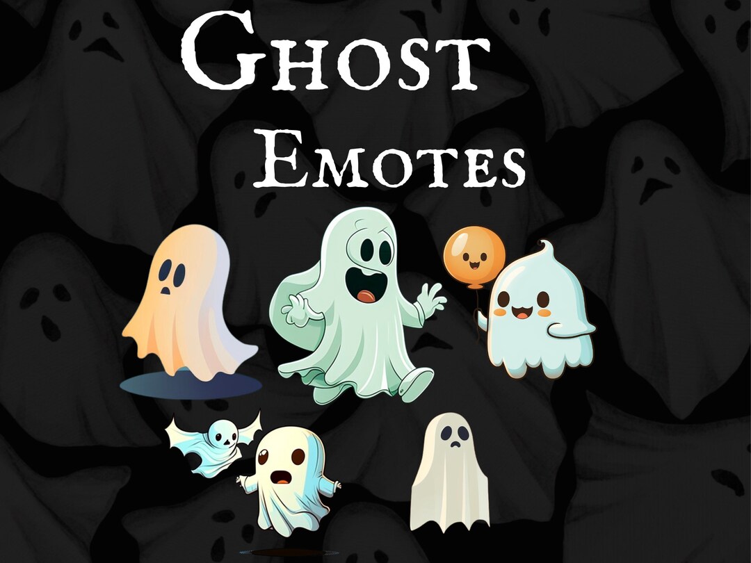 Chibi Ghost Emotes Twitch, Discord, Channel Point Streamer, Emoji ...