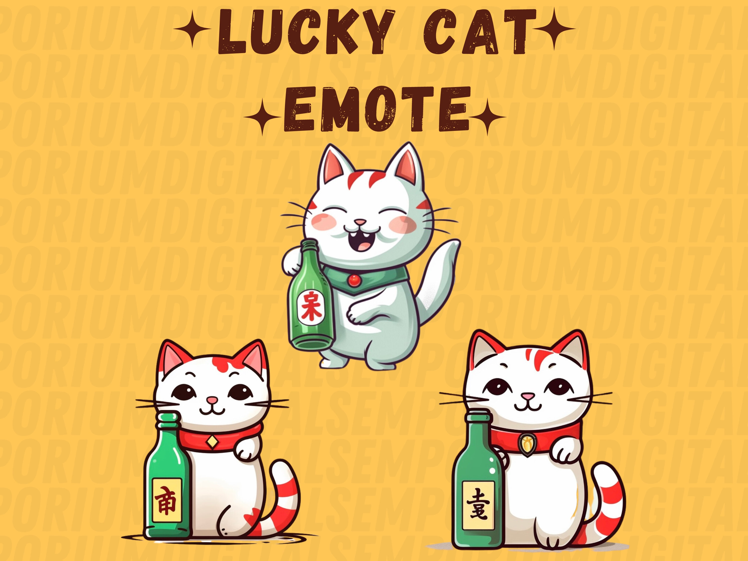 Lucky Cat Emote Collection Twitch & Discord | Channel Points | Streamer ...