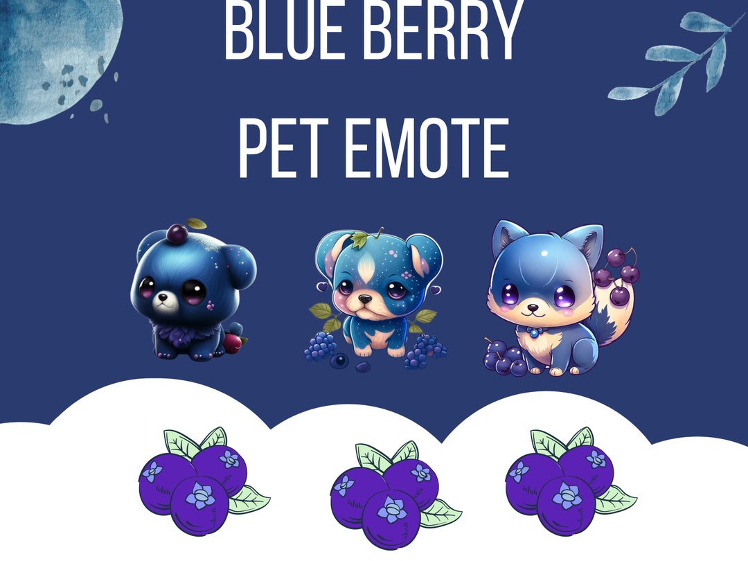 Chibi Blueberry Pup Emote Collection Twitch, Discord, Channel Points ...