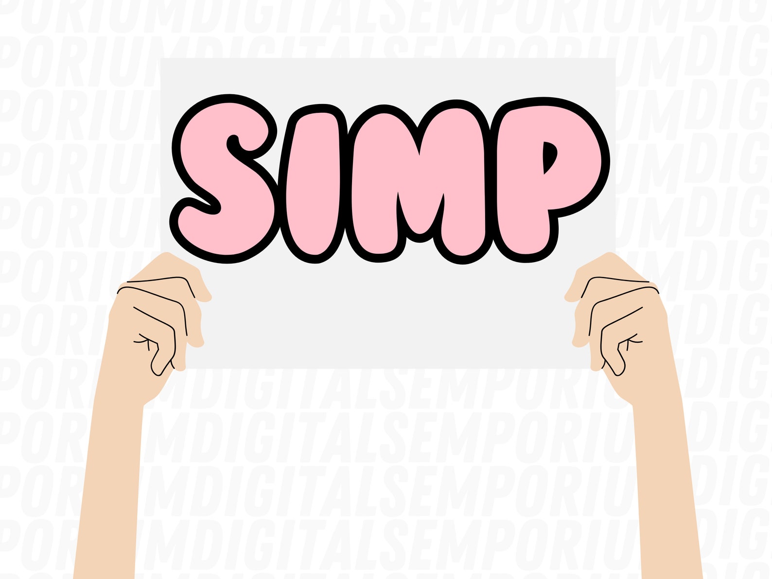 Simp Sign Emote, Simp Meme Emote, Static Emote, Twitch Mod Emote, Funny ...