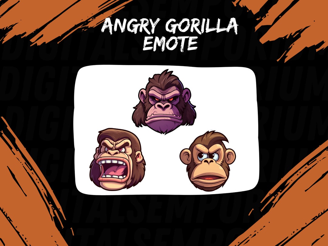 Angry Gorilla Emote, Angry Monkey Emote, Animal Emote, Crazy Ape Emote ...