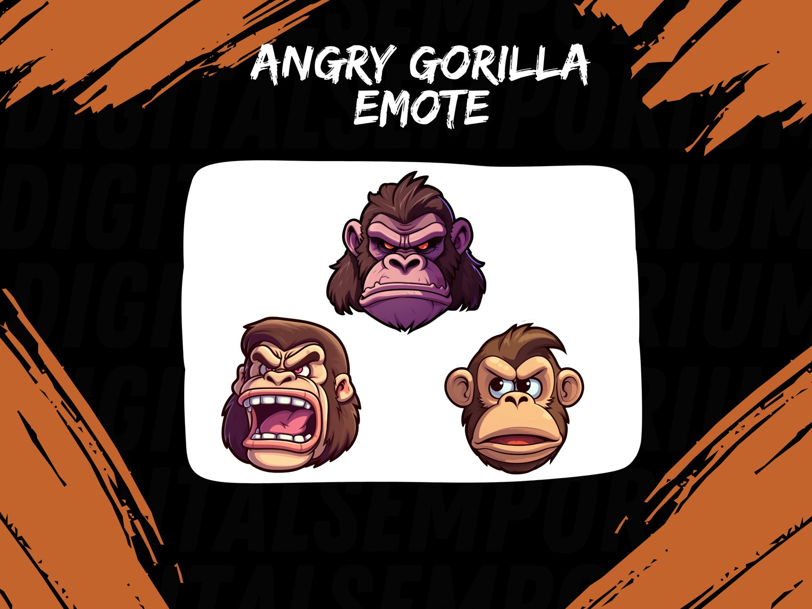 Angry Gorilla Emote, Angry Monkey Emote, Animal Emote, Crazy Ape Emote ...