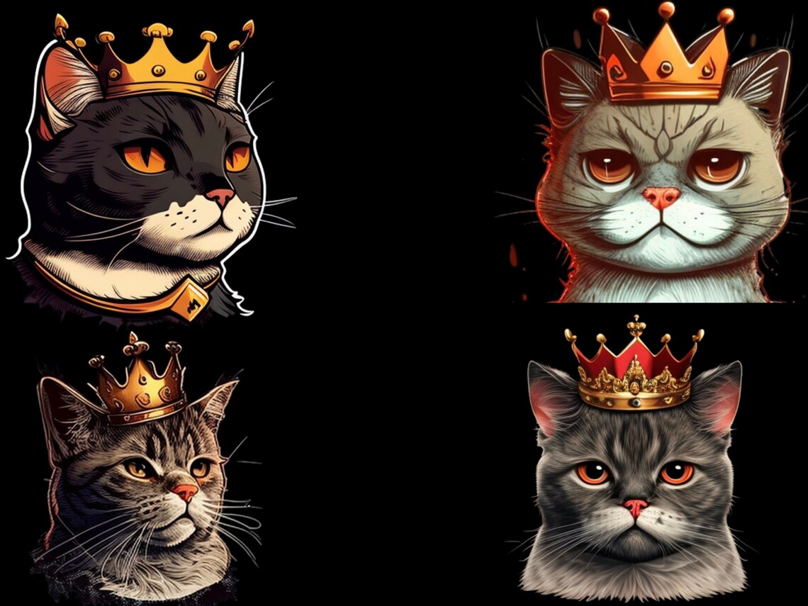 King Cat Emotes Twitch & Discord | Channel Points | Streamer | Emoji ...