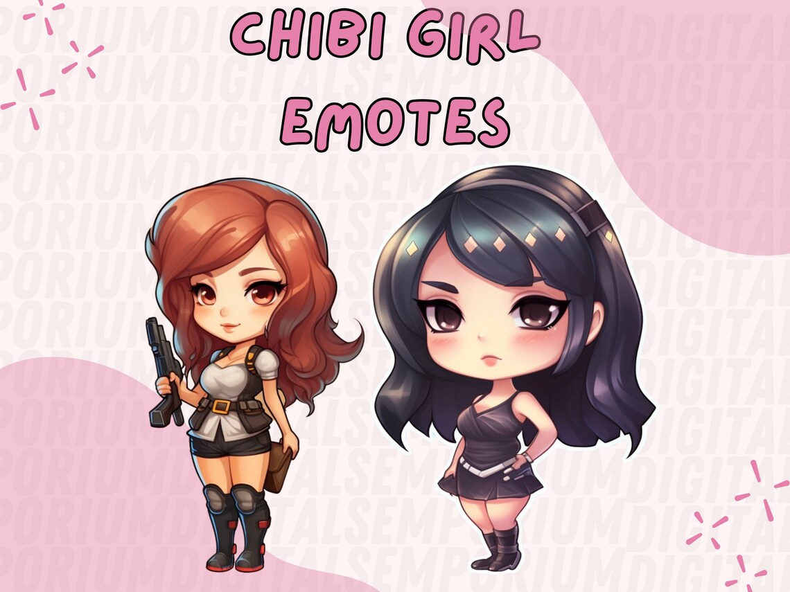 Twitch Emotes, Twitch Sub Emotes, Discord Emotes, Chibi Emotes, Girl ...