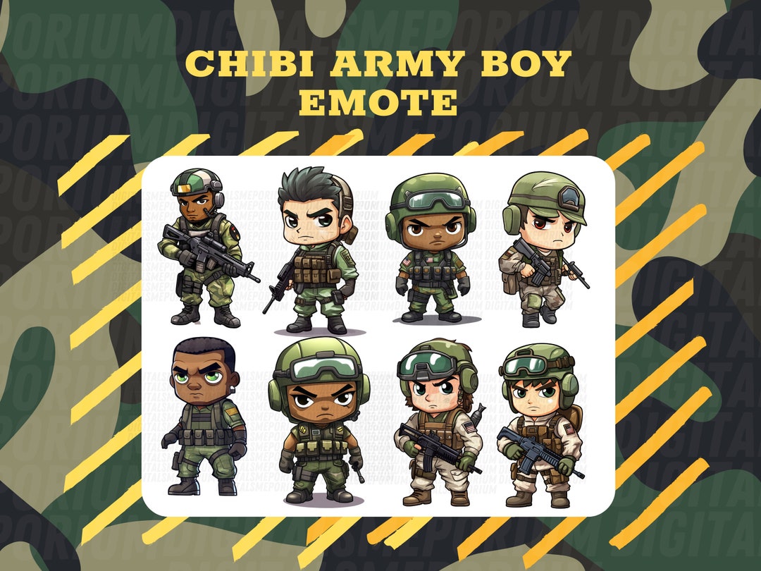 Chibi Army Boy Emote, Navy Emote, Marine Emote, Serve and Protect Emote ...