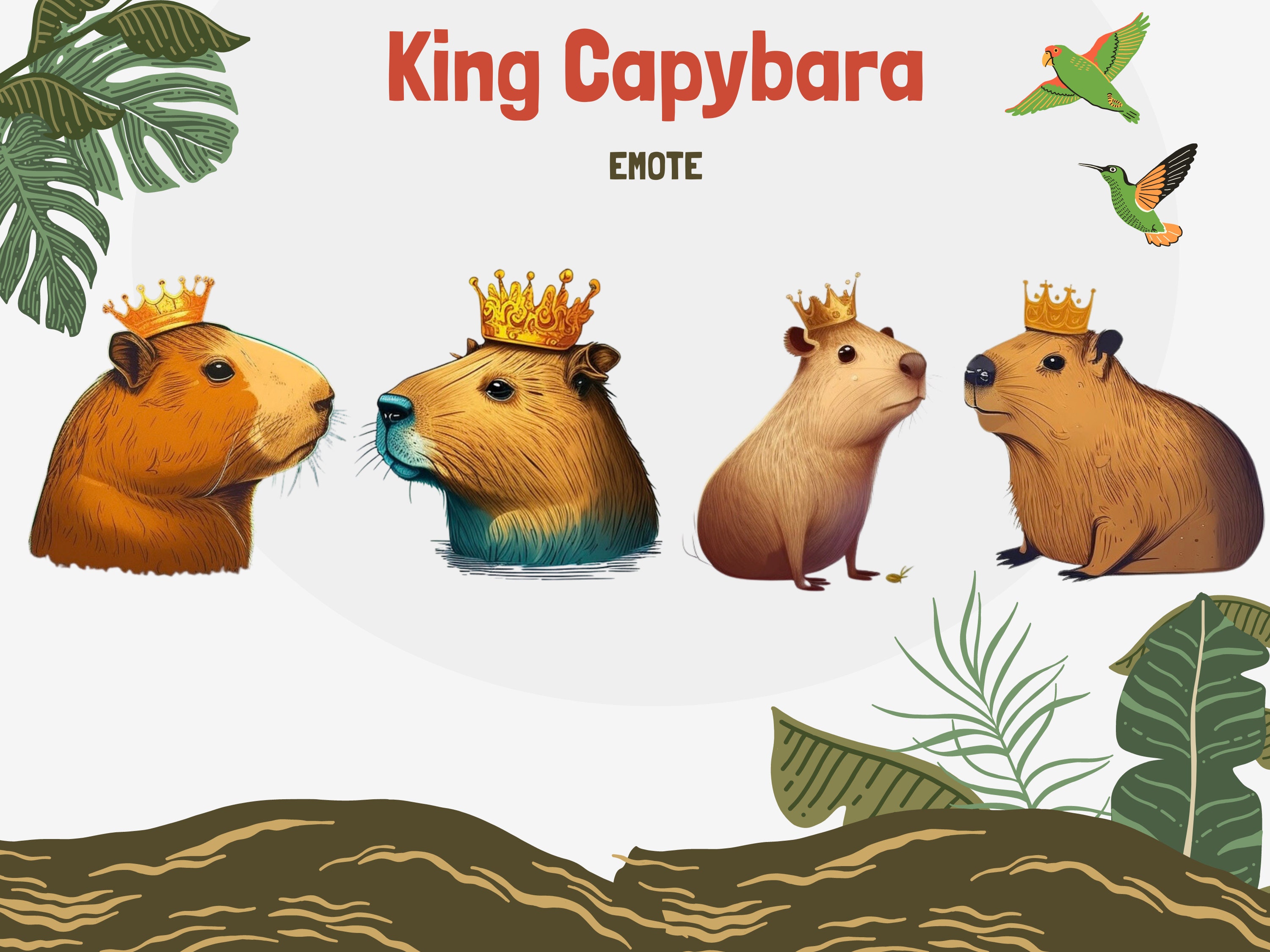 King Capybara Emotes Twitch & Discord | Channel Points | Streamer ...
