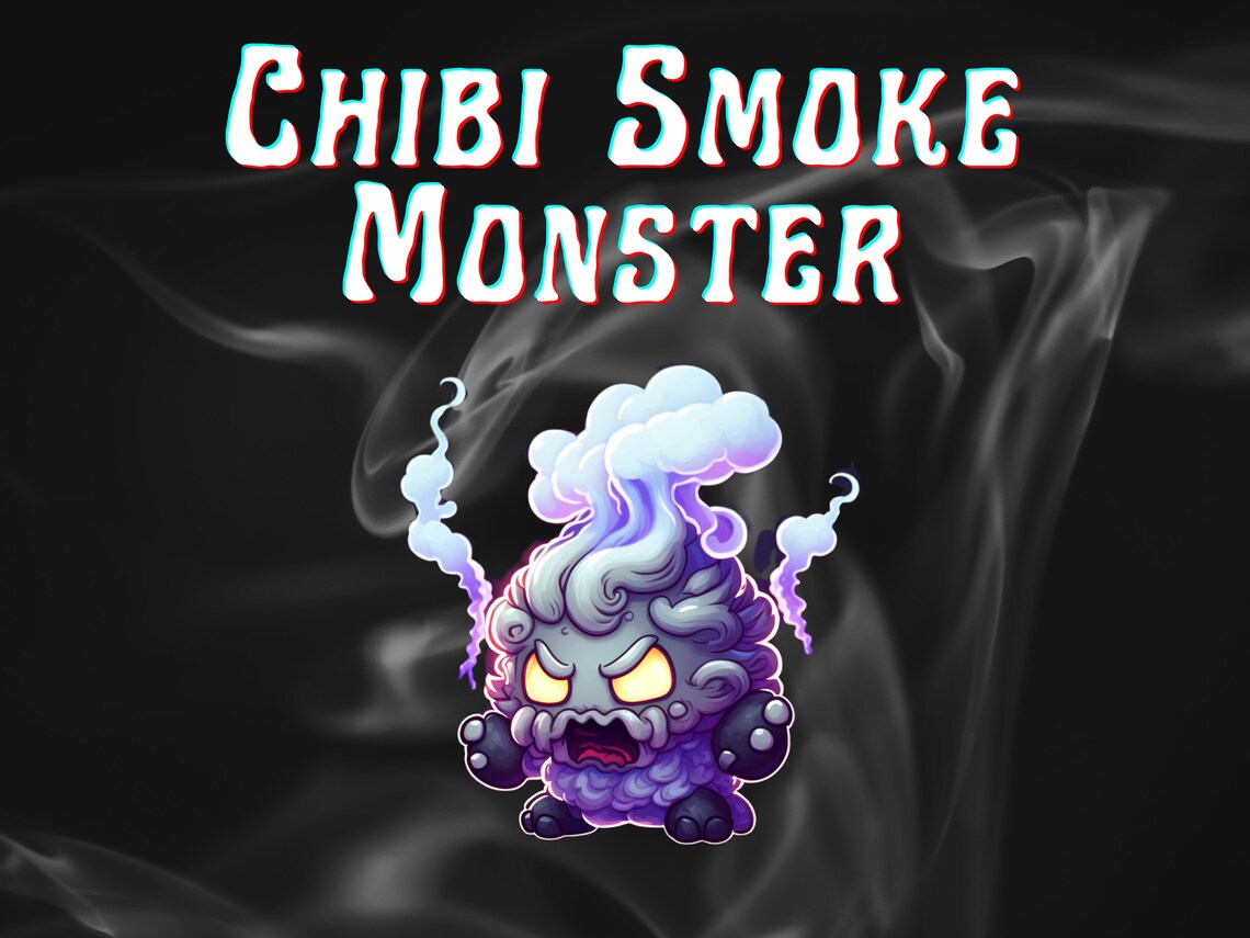 Chibi Smoke Monster Emote Twitch & Discord | Channel Point | Streamer ...