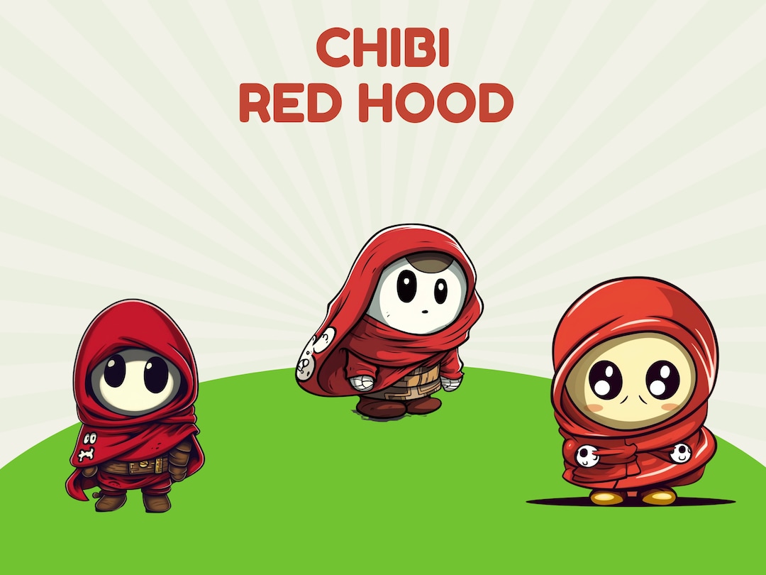 Cute Chibi Red Hood Emote Collection Twitch, Discord, Channel Points ...