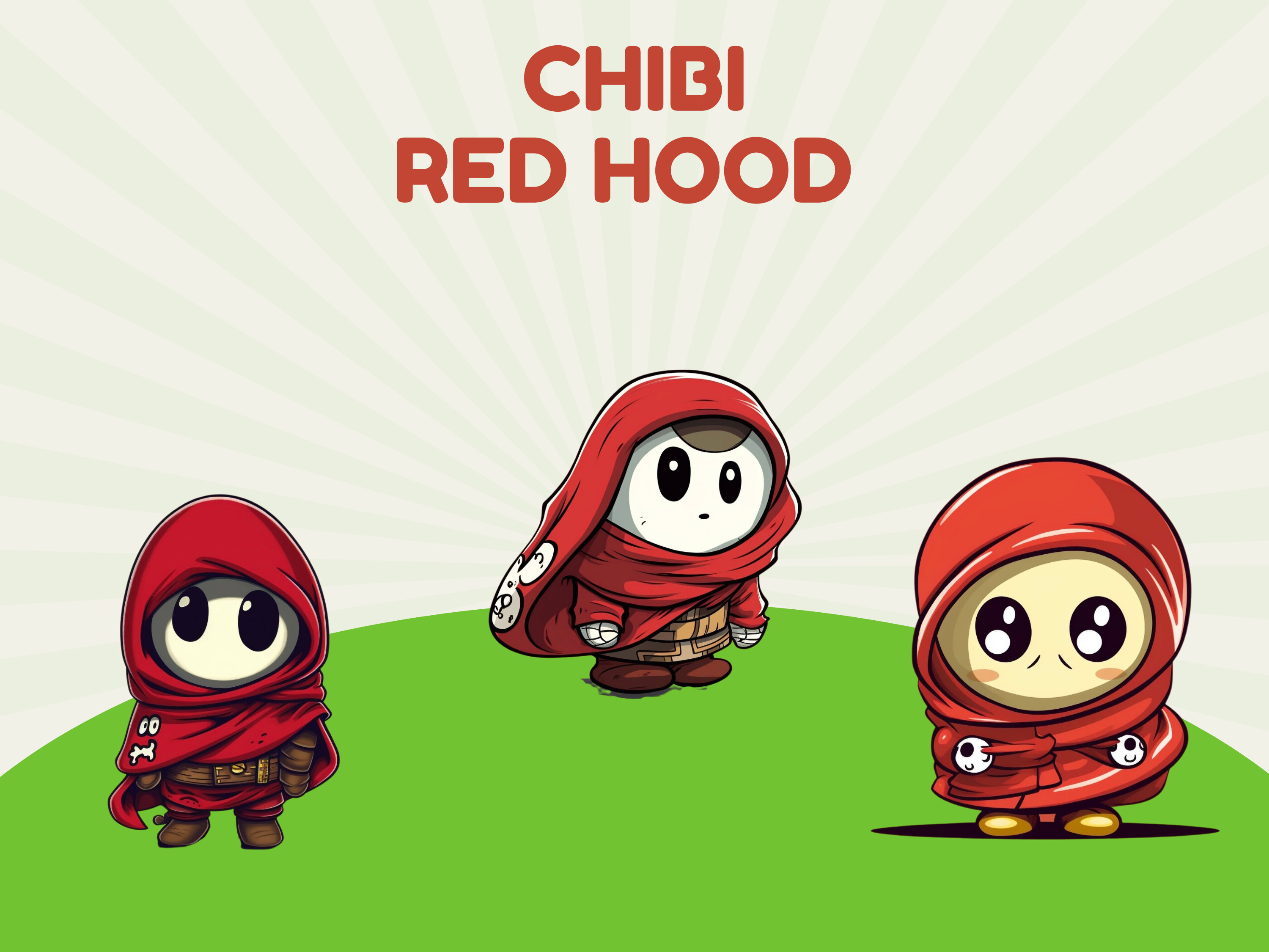 Cute Chibi Red Hood Emote Collection Twitch, Discord, Channel Points ...
