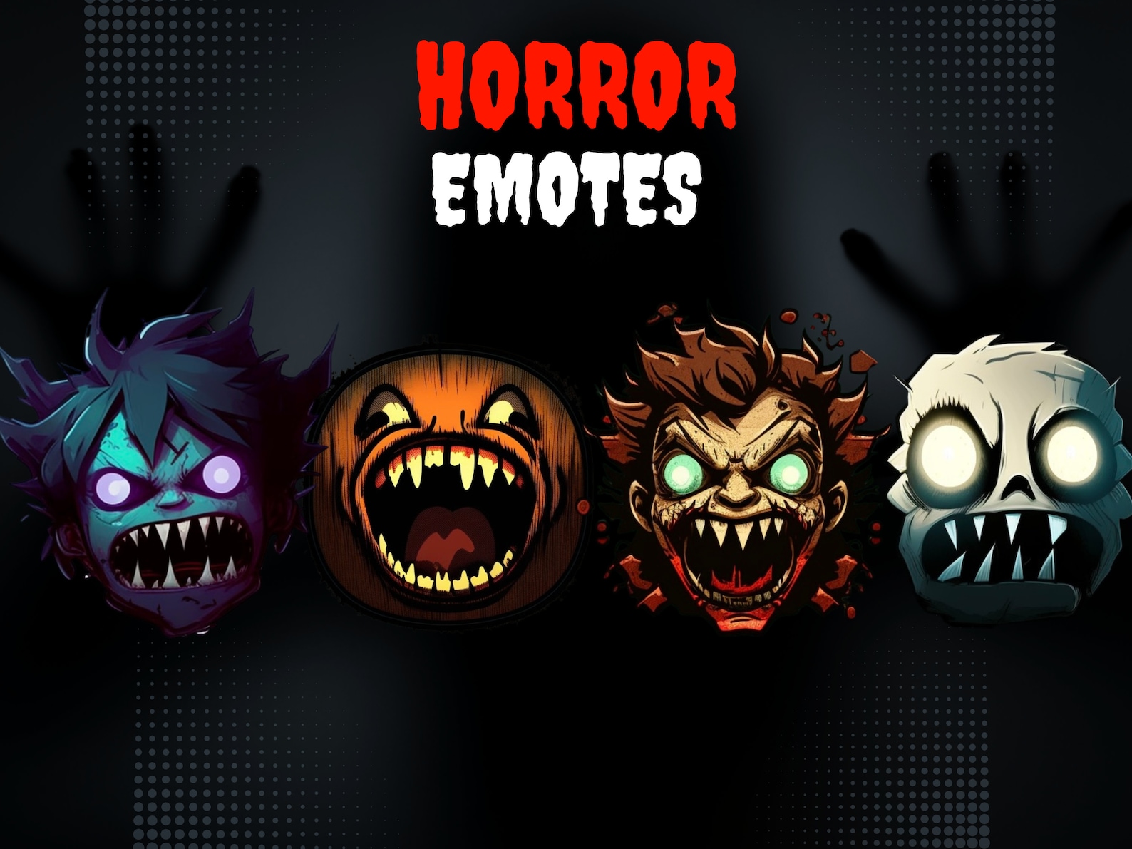 Horror Monster Emote Collection Twitch & Discord | Channel Points ...