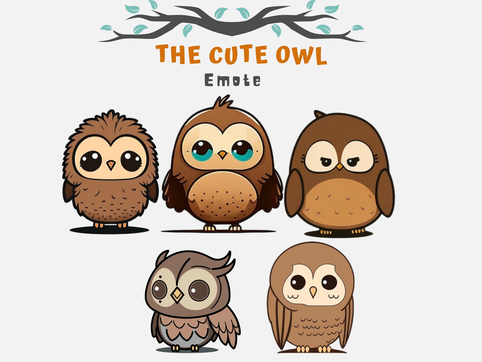 Cute Owl Twitch Emotes | Discord Emotes | Youtube Emotes | Facebook ...