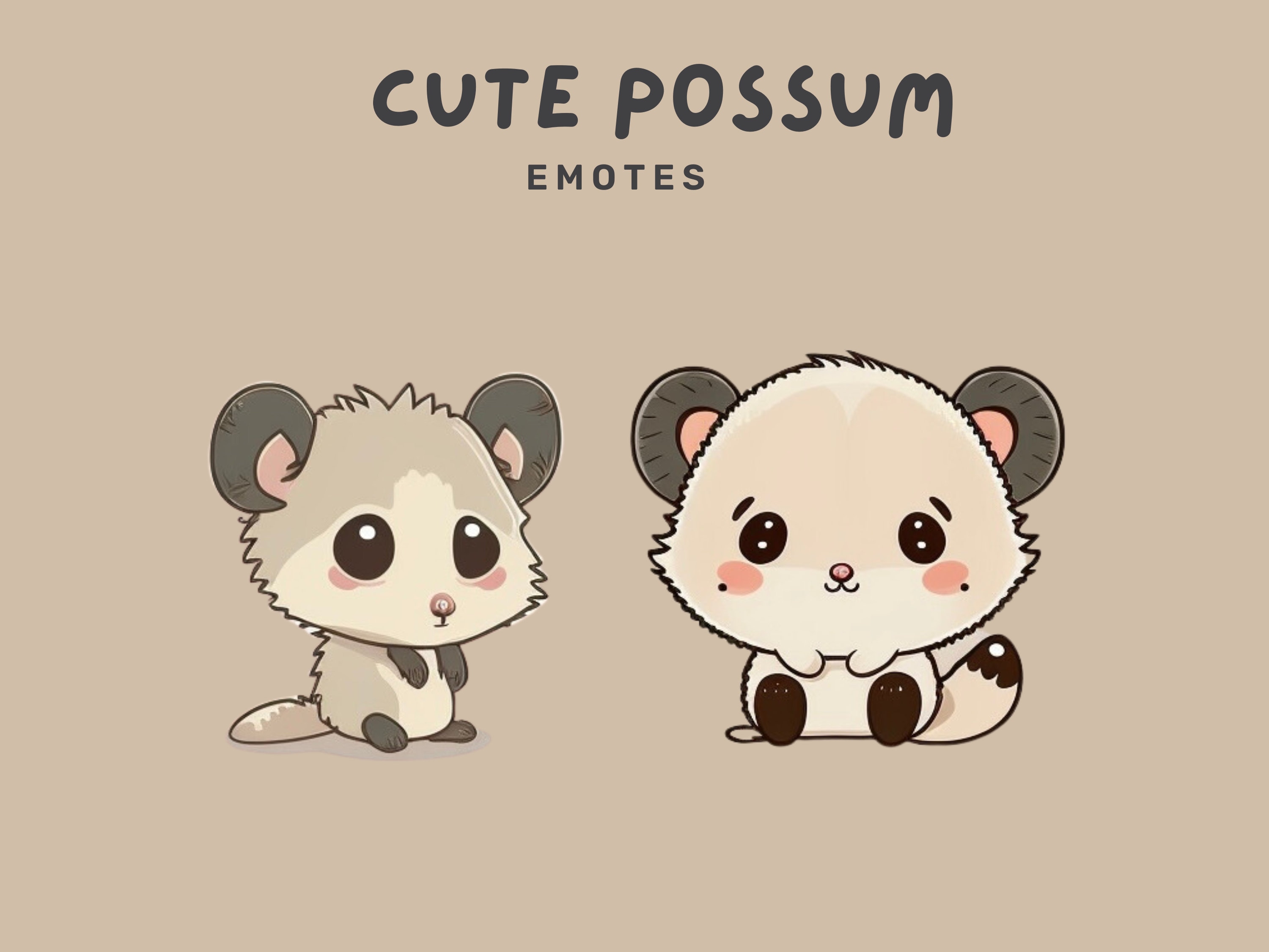 Cute Possum Emote Collection Twitch & Discord | Channel Points ...