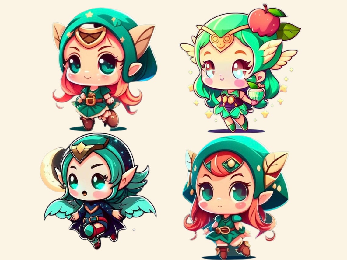 Cute Chibi Elf Emote Collection Twitch, Discord, Channel Points ...