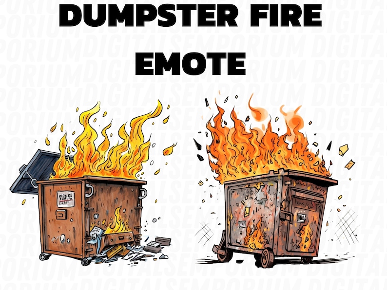 Dumpster Fire Emote Collection Twitch & Discord | Channel Points | Streamer | Emoji, Cute ...