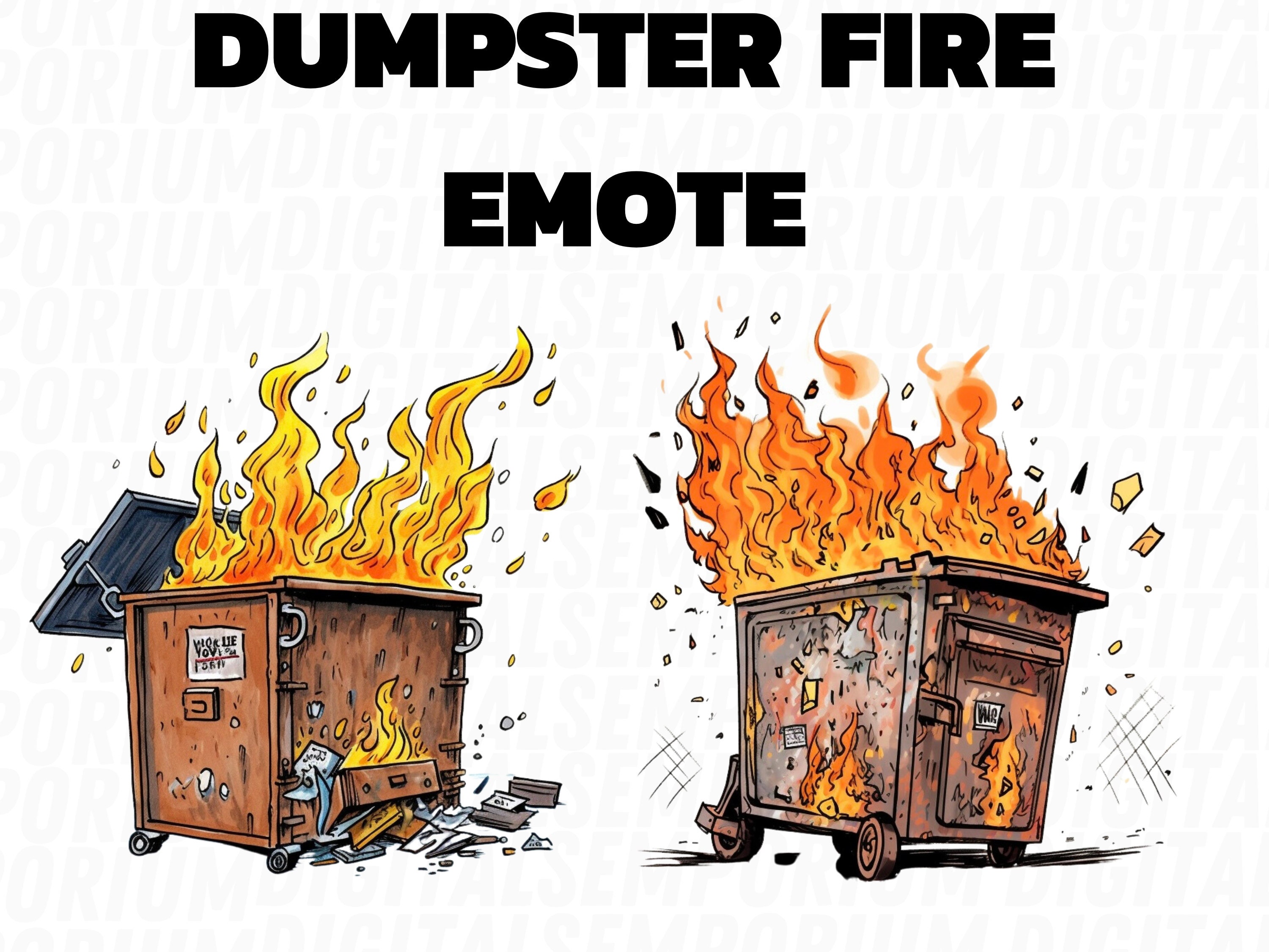 Dumpster Fire Emote Collection Twitch & Discord | Channel Points ...
