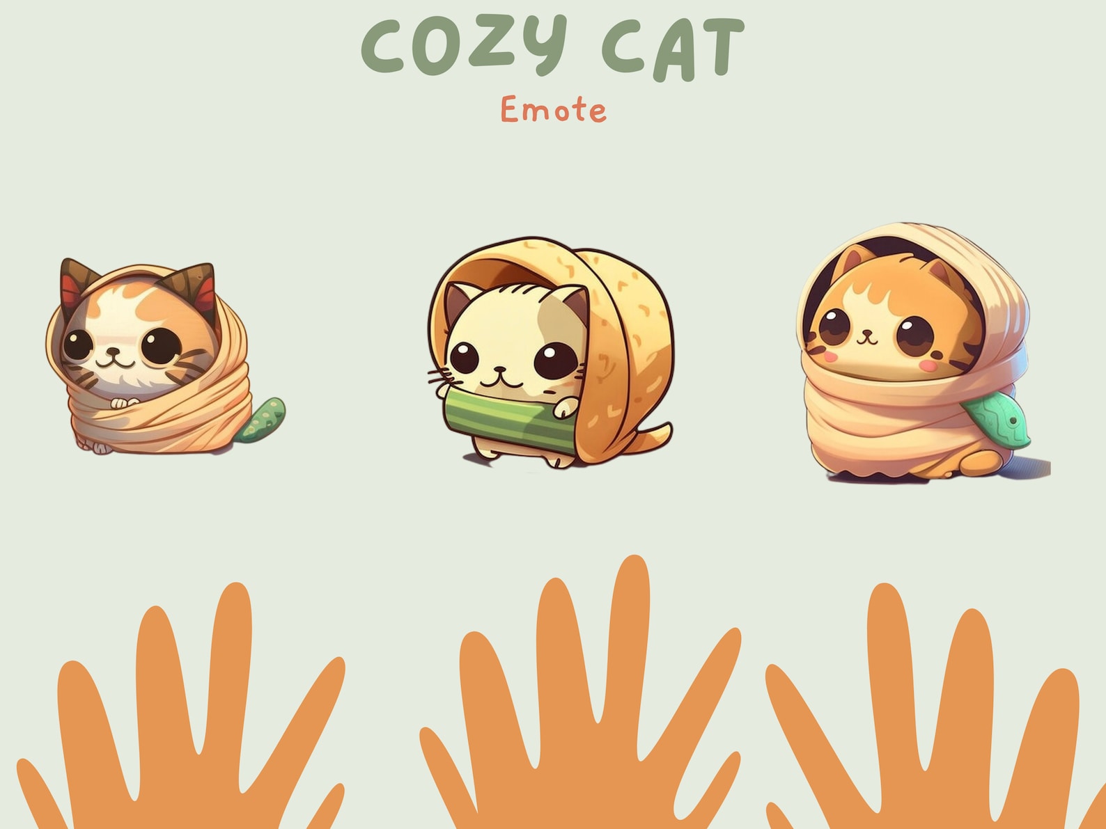 Cozy Cute Cat Twitch Emotes | Discord Emotes | Youtube Emotes ...