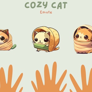 Cozy Cute Cat Twitch Emotes | Discord Emotes | Youtube Emotes ...
