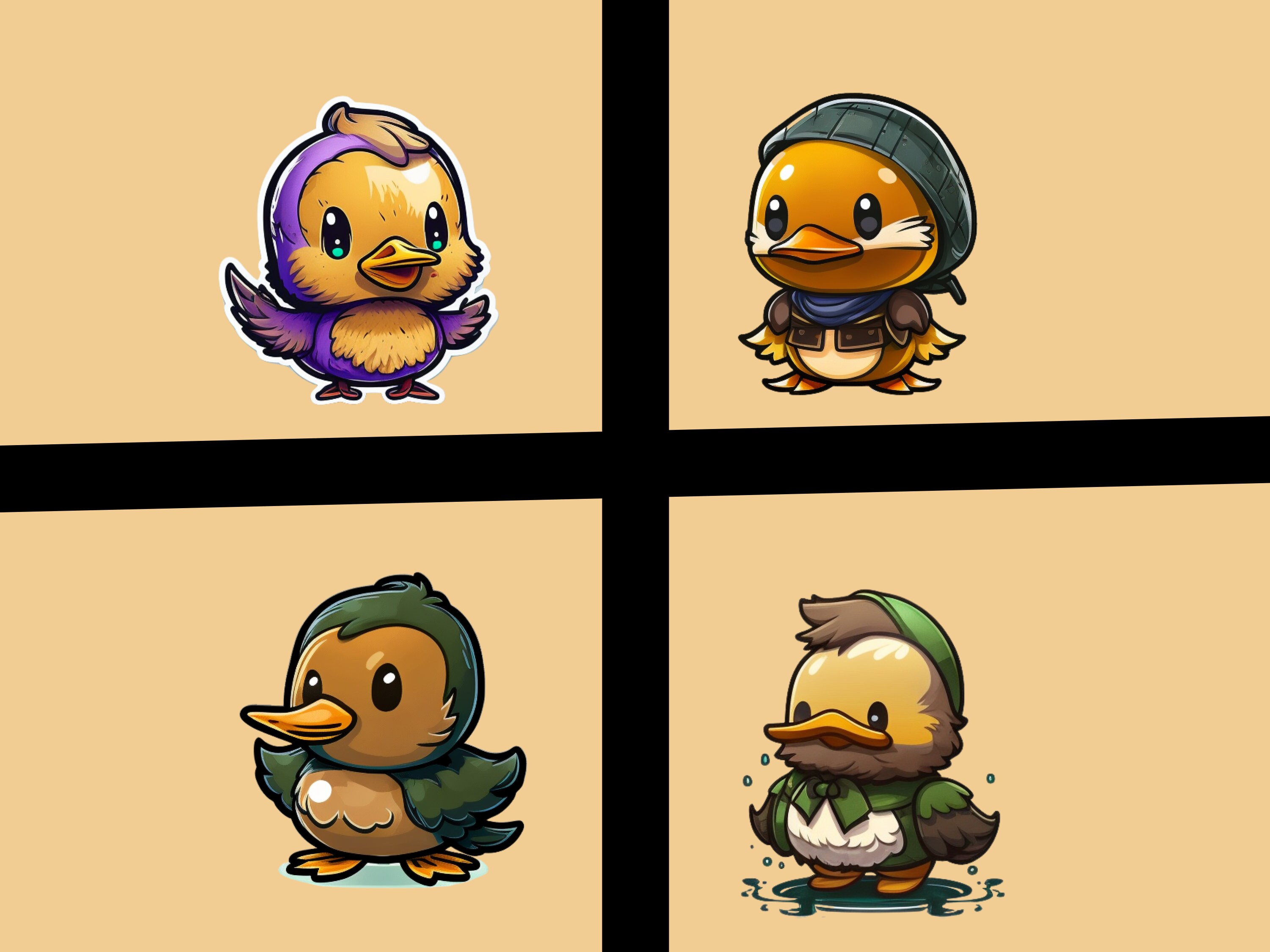 Cute Chibi Kawaii Happy Duck Twitch Discord Mixer Youtube Emote/kawai ...