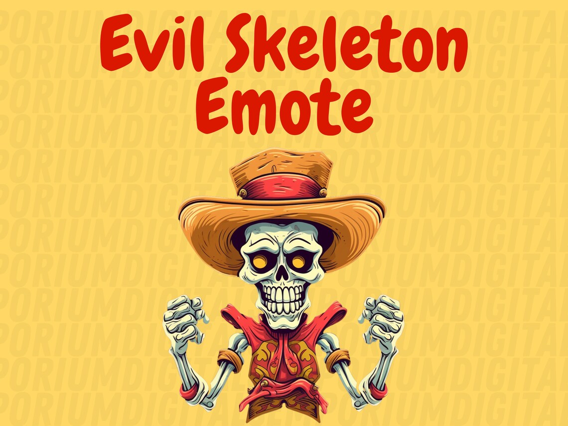 Evil Skeleton Emote, Skeleton With Hat Emote, Straw Hat Emote, Skull ...