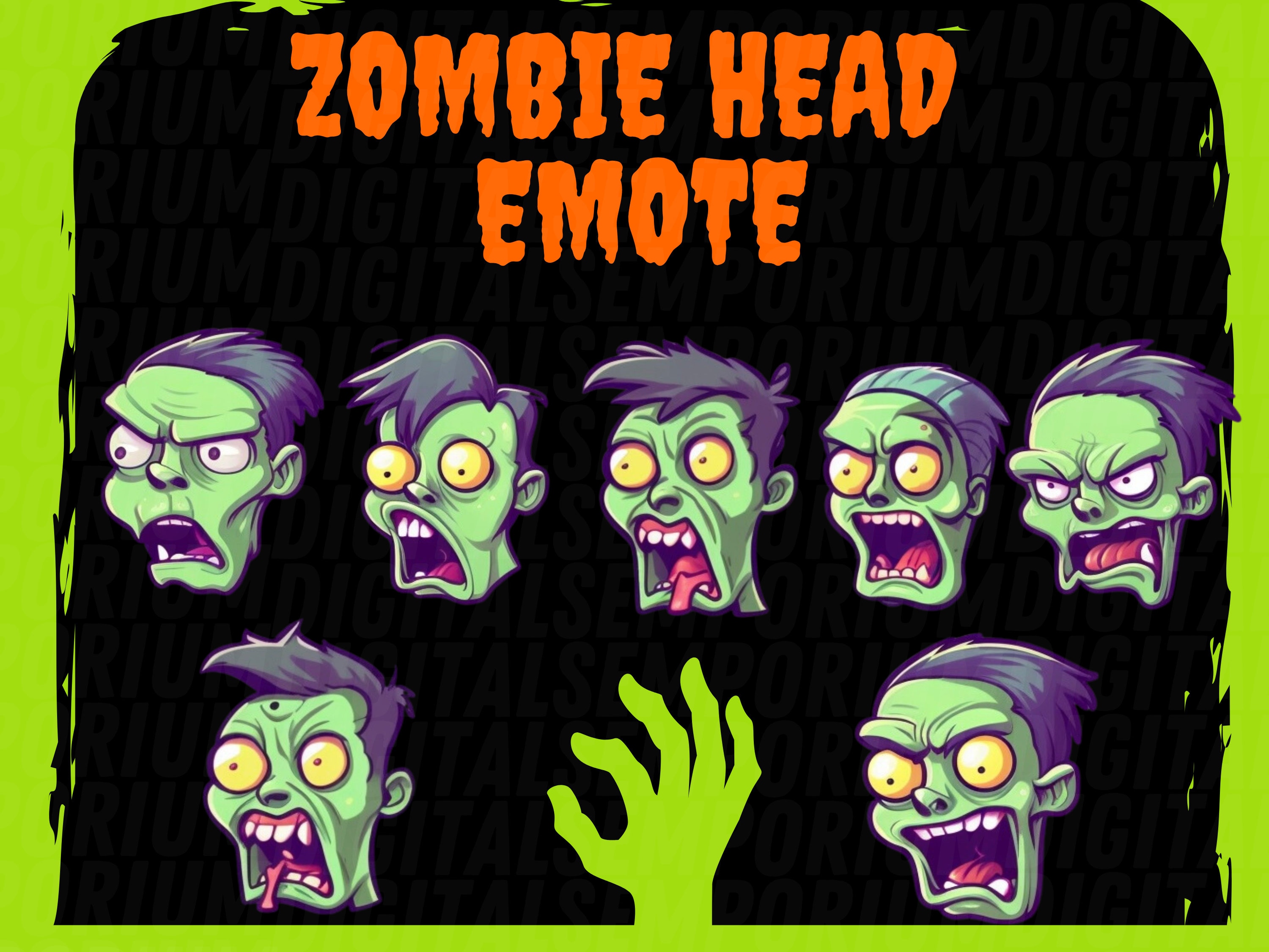 Twitch Emotes, Twitch Sub Emotes, Discord Emote, Zombie Emotes, Undead ...