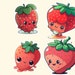 Chibi Cute Strawberry Emote Collection Twitch, Discord, Channel Points ...