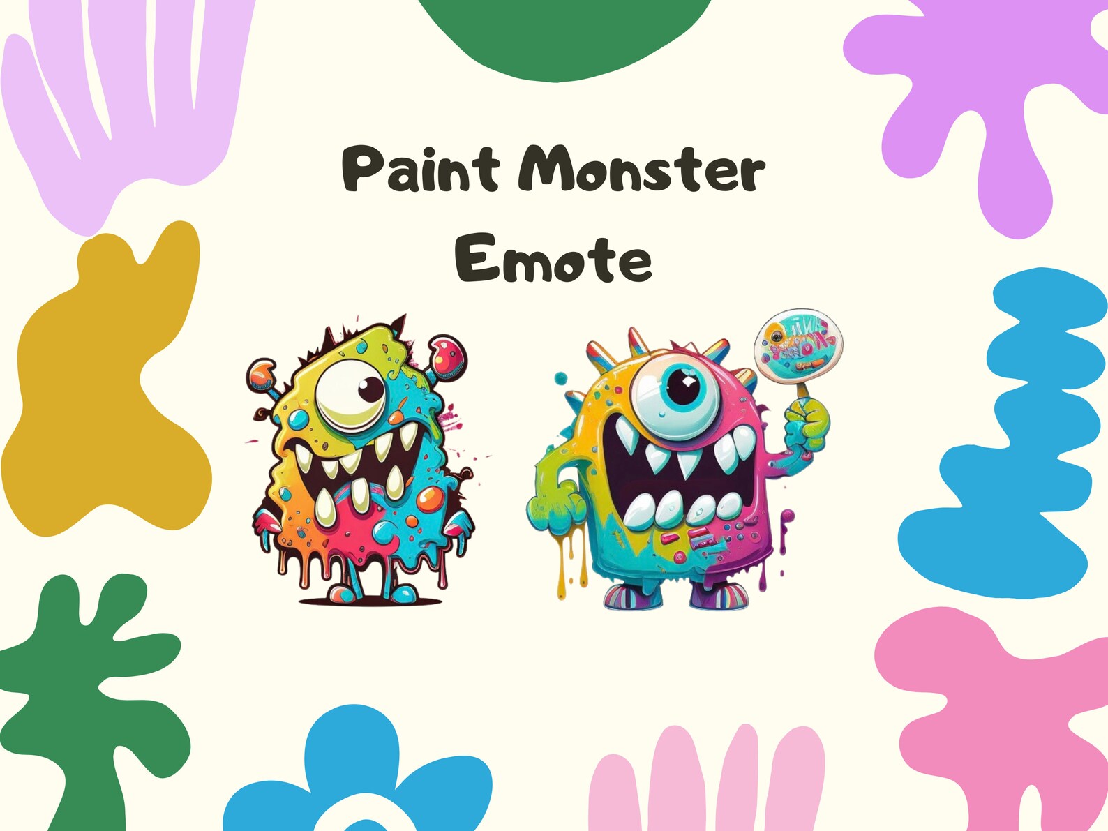 Paint Monster Emote Collection Twitch & Discord | Channel Points ...