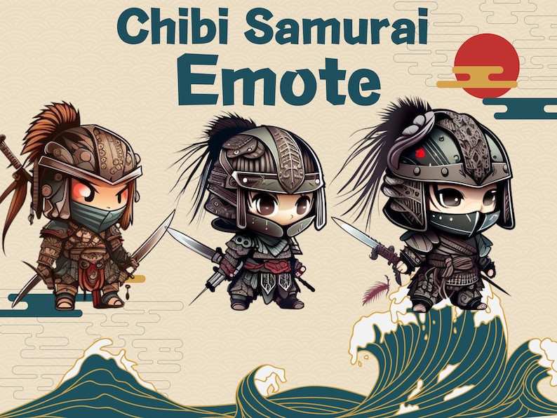 Chibi Samurai Emotes Twitch, Discord, Channel Point, Streamer, Emoji ...