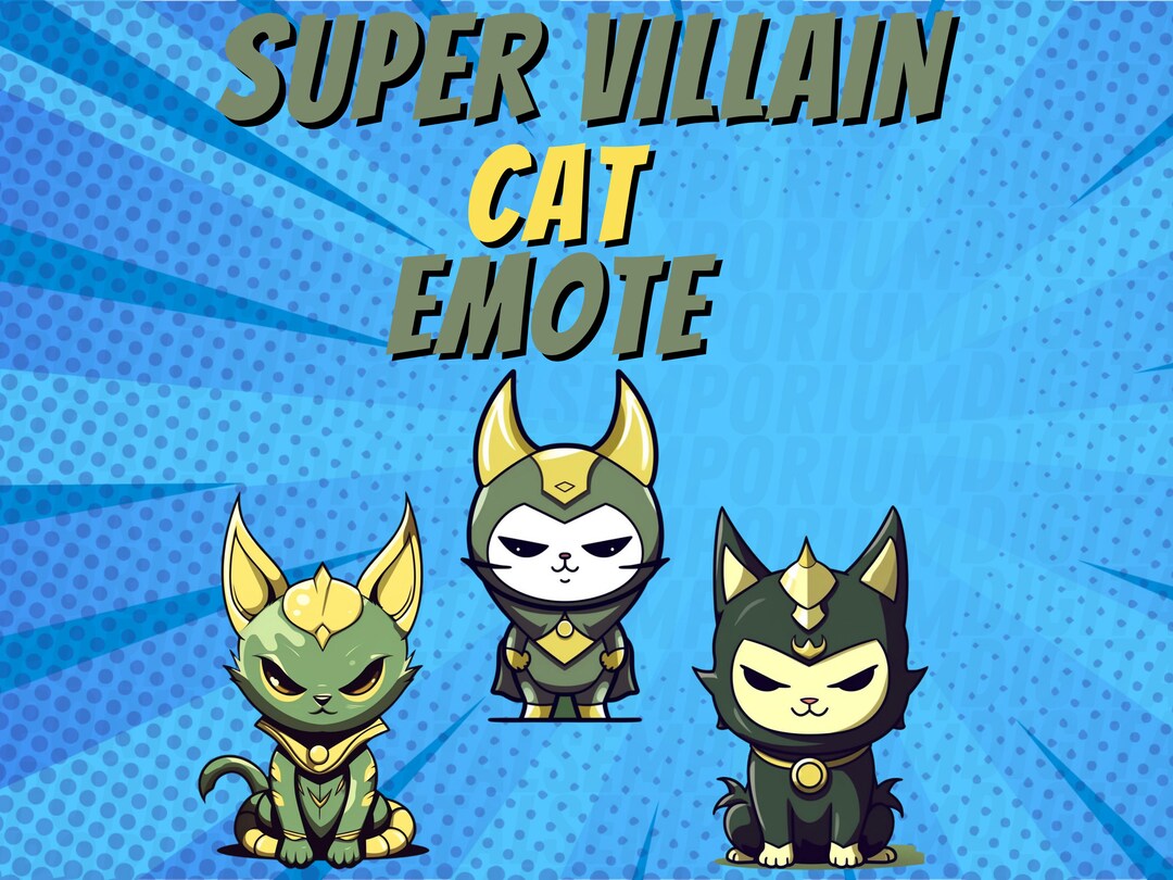 Evil Super Villain Cat Emote Collection Twitch & Discord | Channel ...