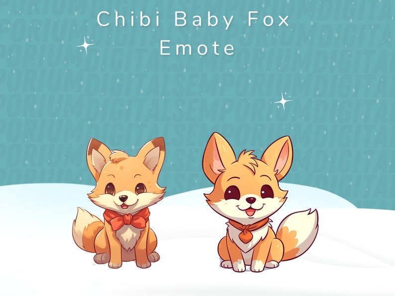 Chibi Baby Fox Emote Collection Twitch & Discord | Channel Points ...