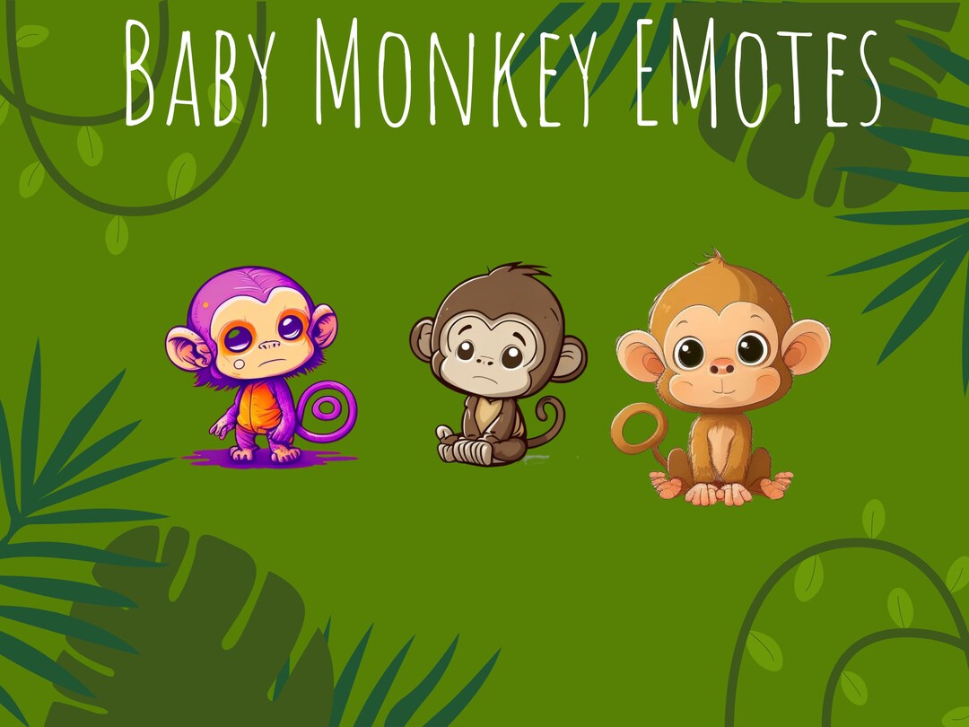Baby Monkey Emotes Twitch, Discord, Kick, Channel Point, Streamer ...