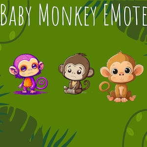 Baby Monkey Emotes Twitch, Discord, Kick, Channel Point, Streamer ...