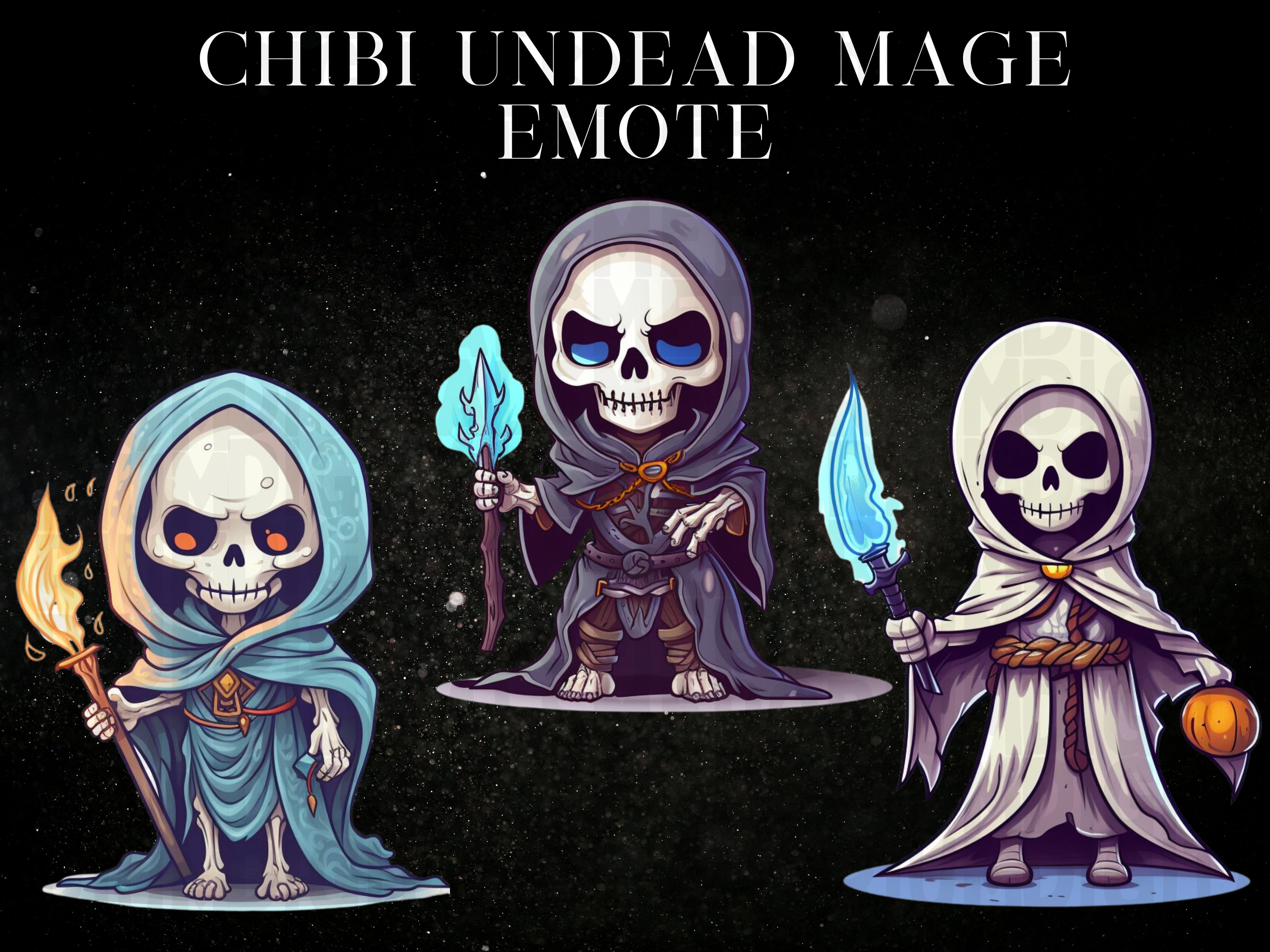Chibi Undead Mage Emote, Evil Mage Emote, Dark Wizard Emote, Evil ...