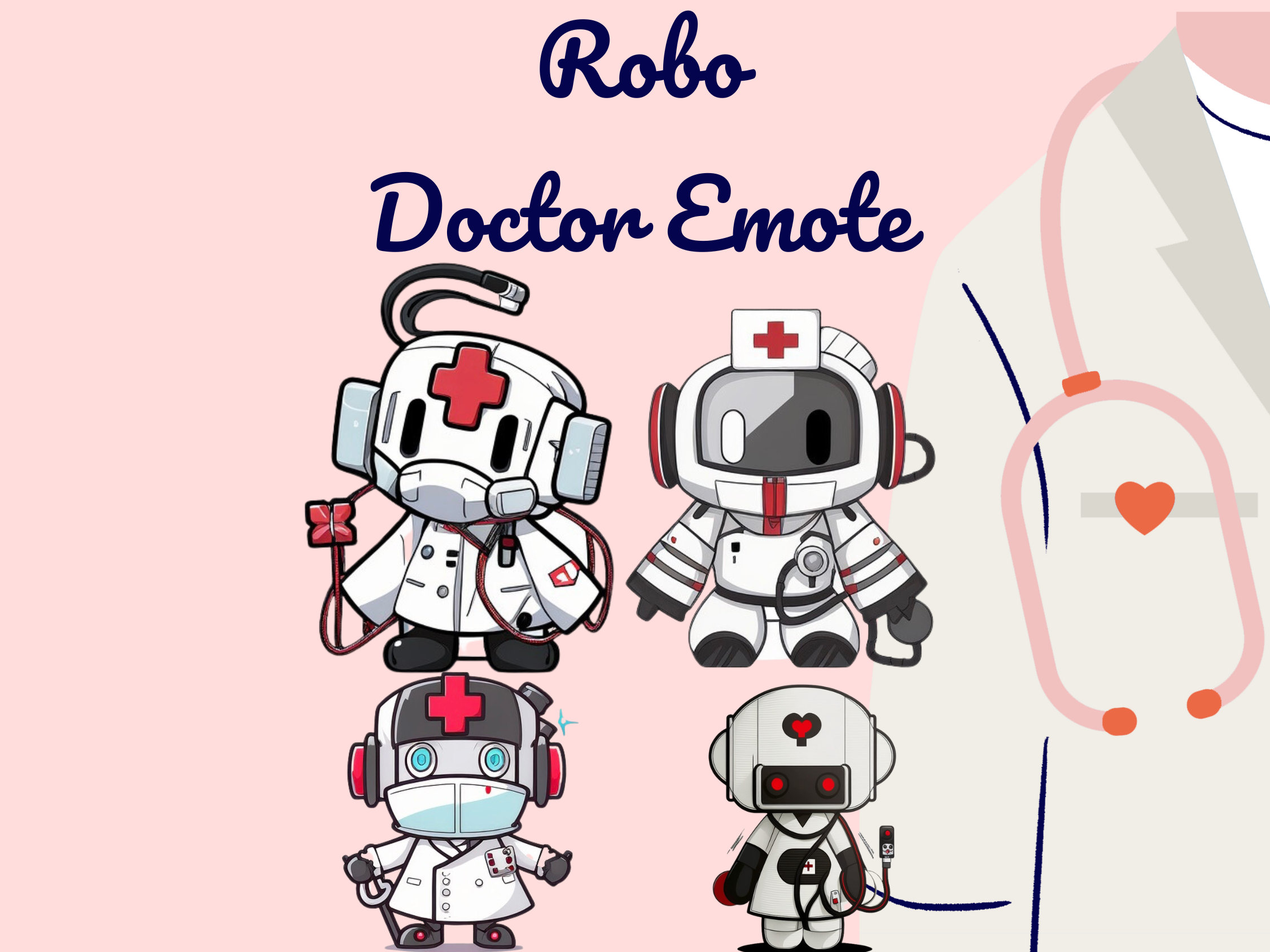 Cute Robo Doctor Emotes Twitch, Discord, Channel Point, Streamer, Emoji ...