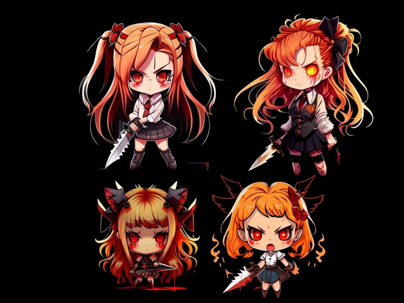 Chibi Evil School Girl Emotes Twitch & Discord | Channel Points ...