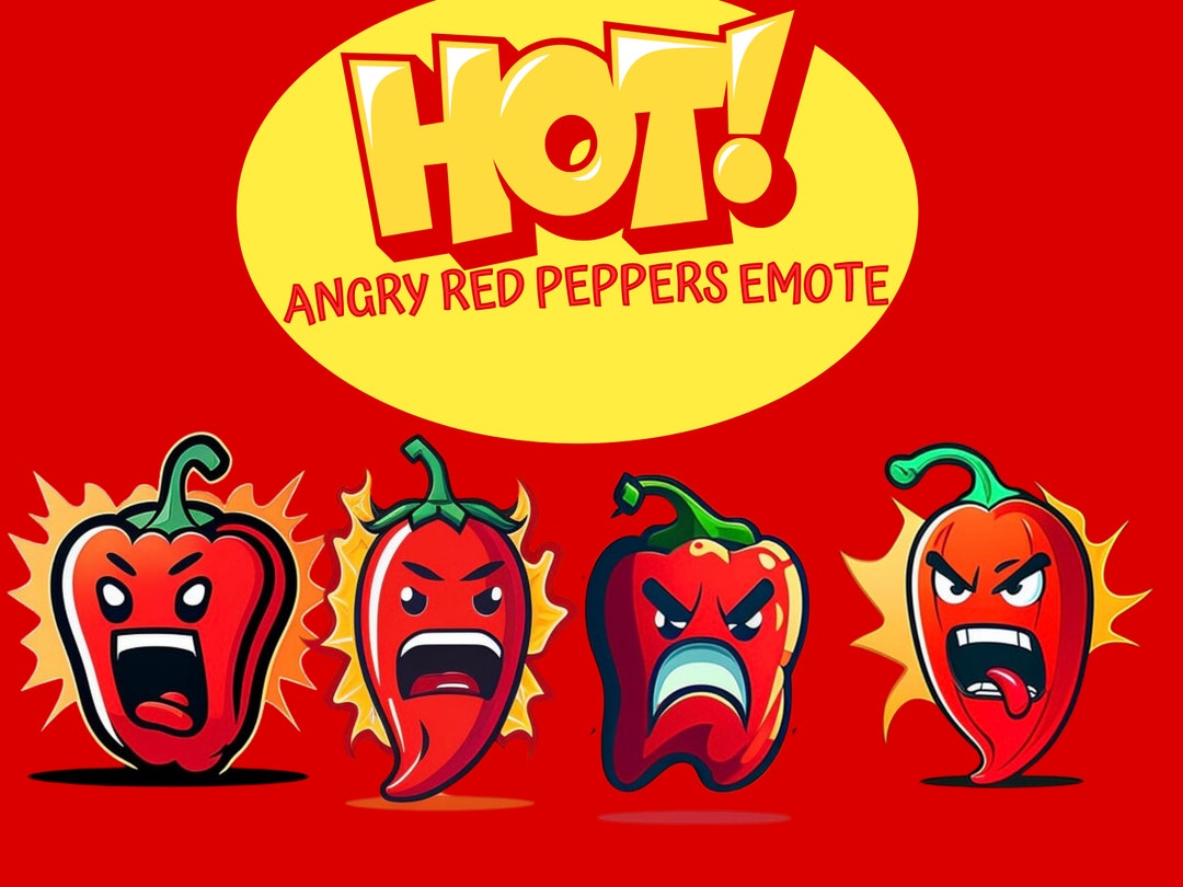 Angry Hot Red Pepper Emotes Twitch, Discord, Channel Point, Streamer ...