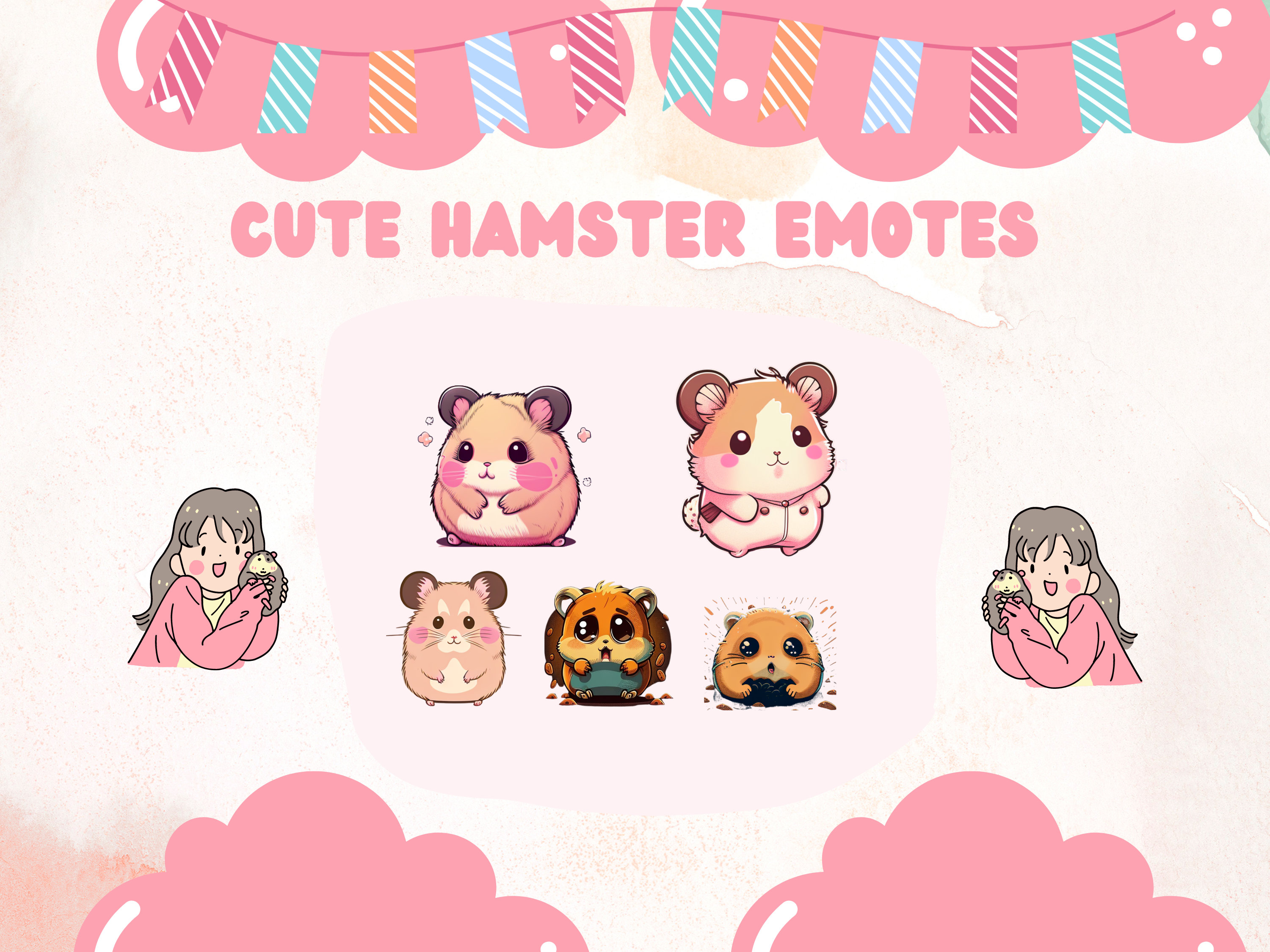 Happy Cute Hamster Twitch Emotes | Discord Emotes | Youtube Emotes ...
