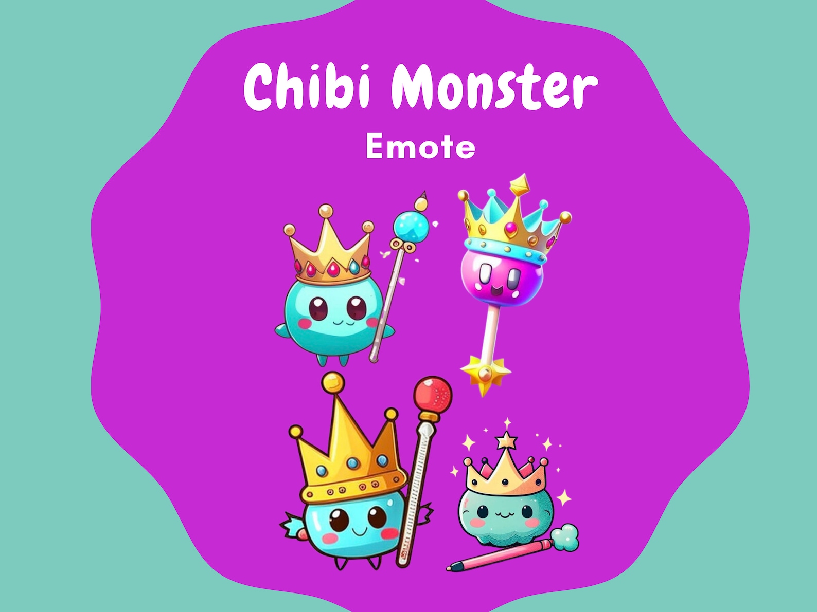 Chibi Cute Monster Emotes Twitch & Discord | Channel Points | Streamer ...