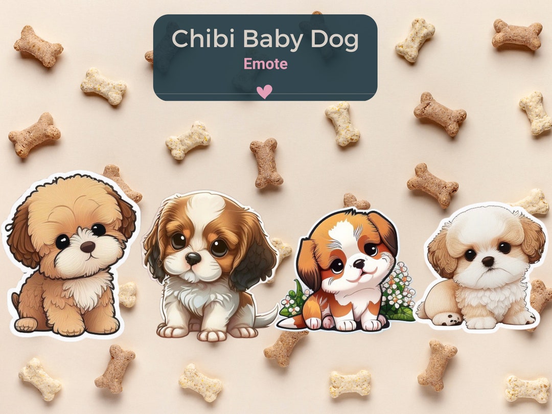 Chibi Baby Dog Emotes Twitch & Discord | Channel Points | Streamer ...