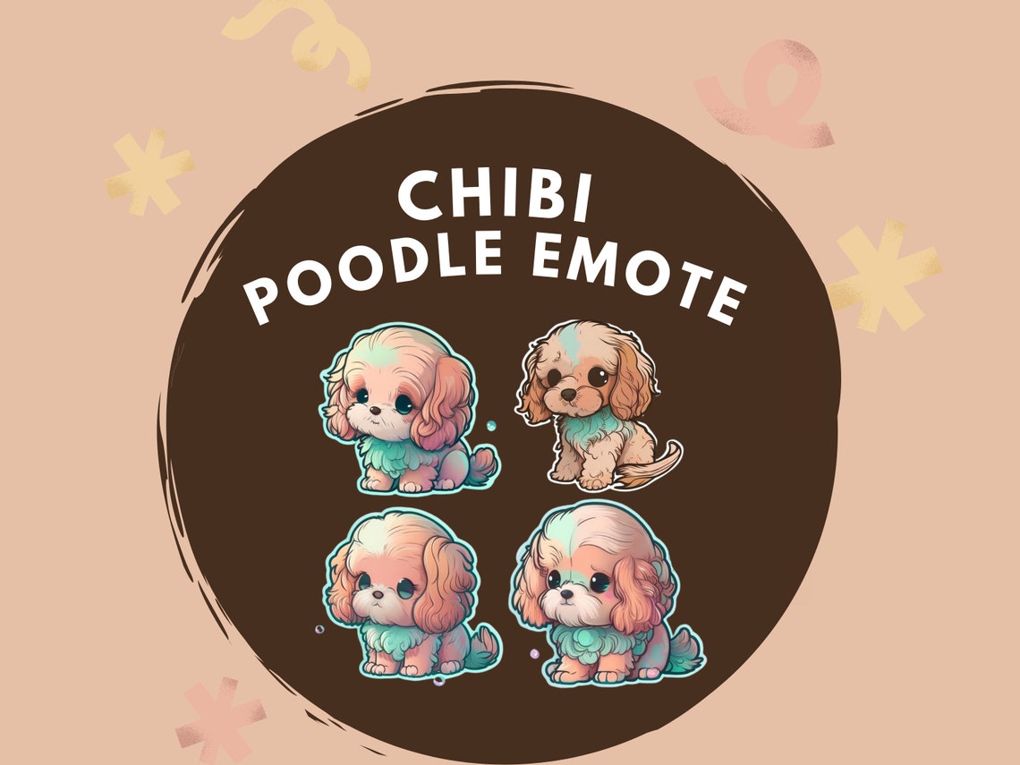Cute Poodle Emote Collection Twitch & Discord | Channel Points ...