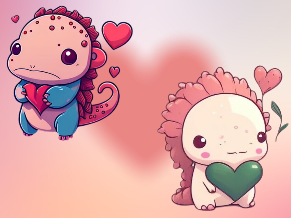 Cute Lizard Holding Heart Emotes Twitch & Discord | Channel Points ...