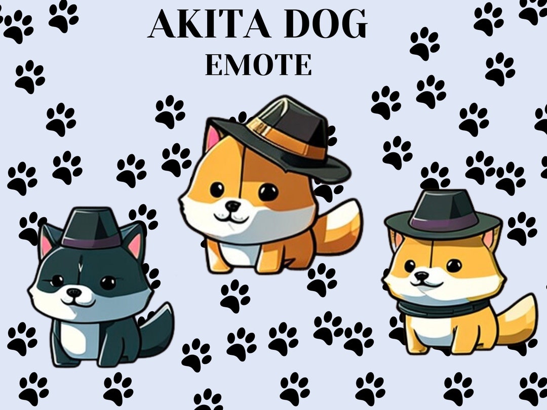 Akita Dog Emote Collection Twitch & Discord | Channel Points | Streamer ...