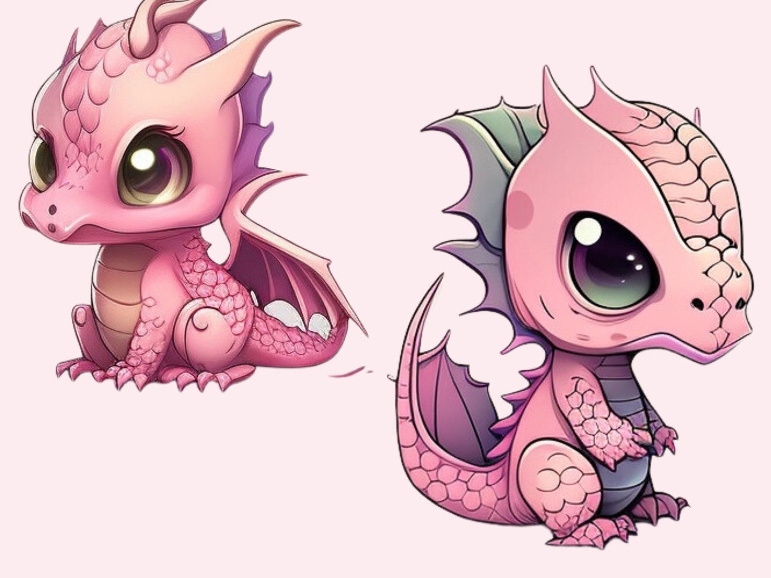 Cute Pink Dragon Emotes Twitch, Discord, Channel Point, Streamer, Emoji ...