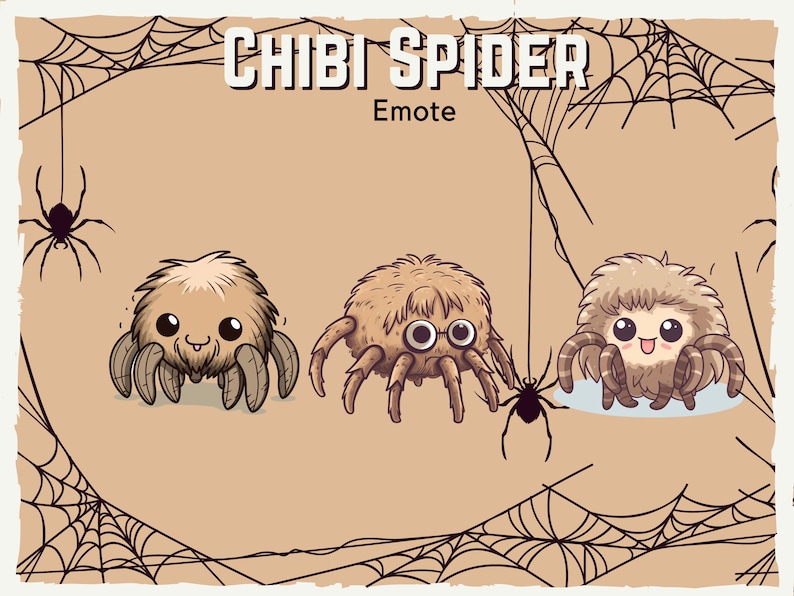 Cute Spider Emotes Twitch & Discord | Channel Points, Streamer, Emoji ...