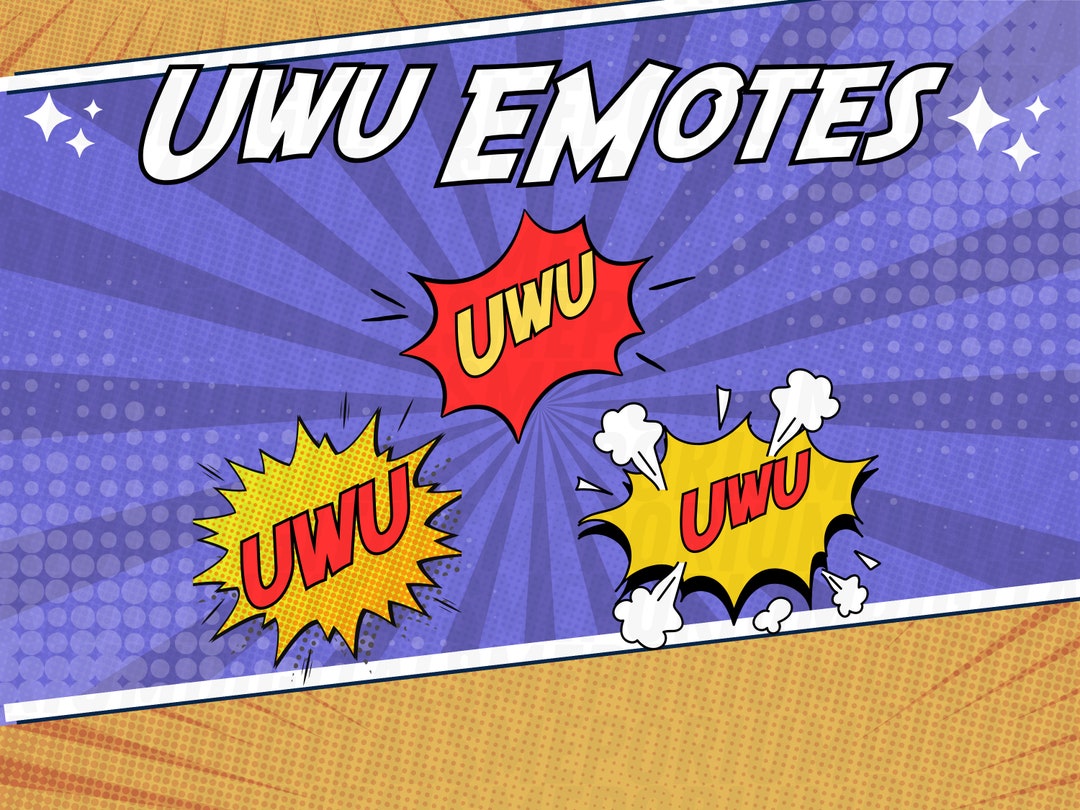 Uwu Twitch Emote, Comic Book Emote, Comic Font Emote, Twitch Emote ...