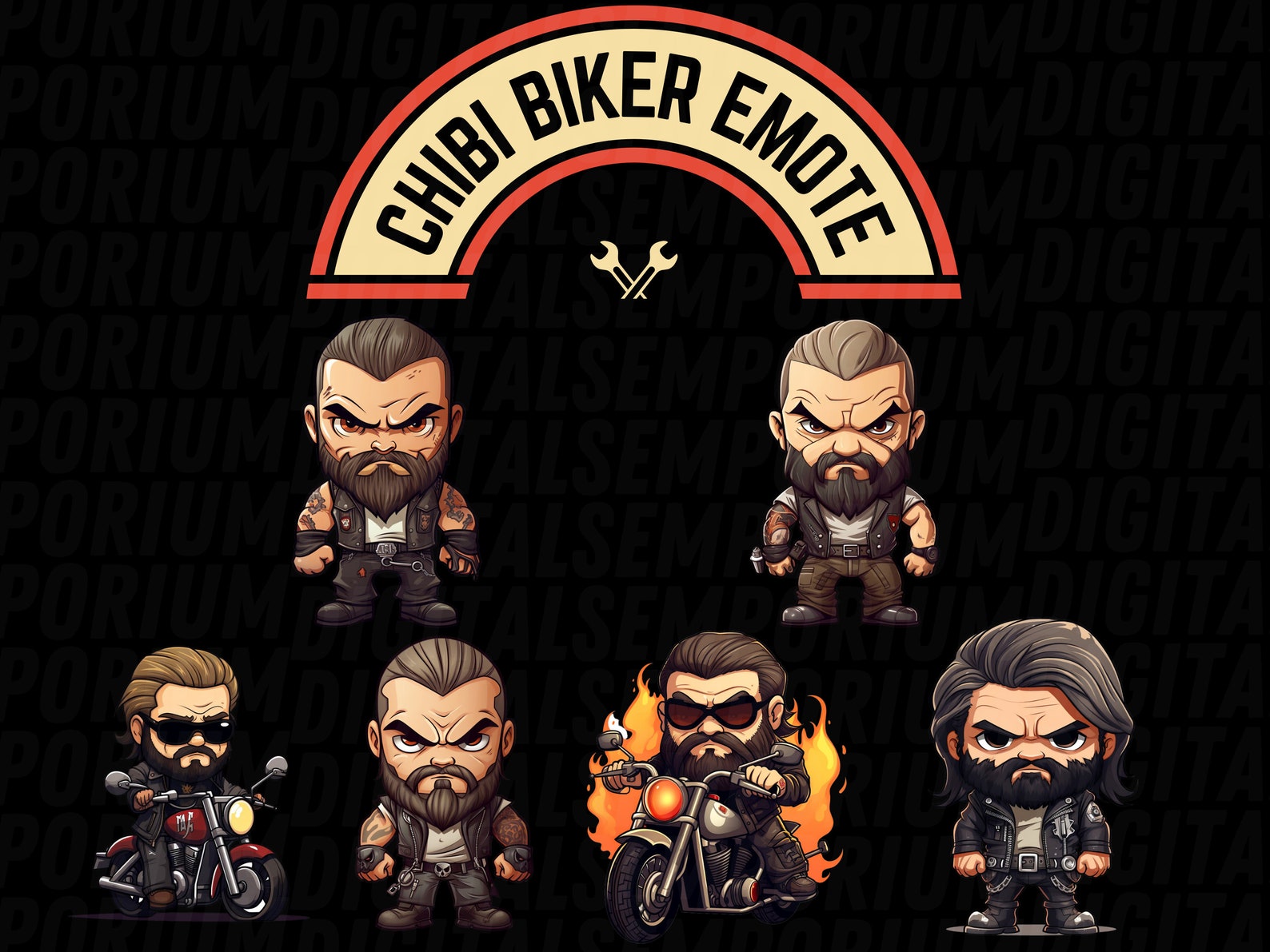 Chibi Biker Emote, Biker Gang Emote, Motorcycle Emote, Chibi Man Emote ...