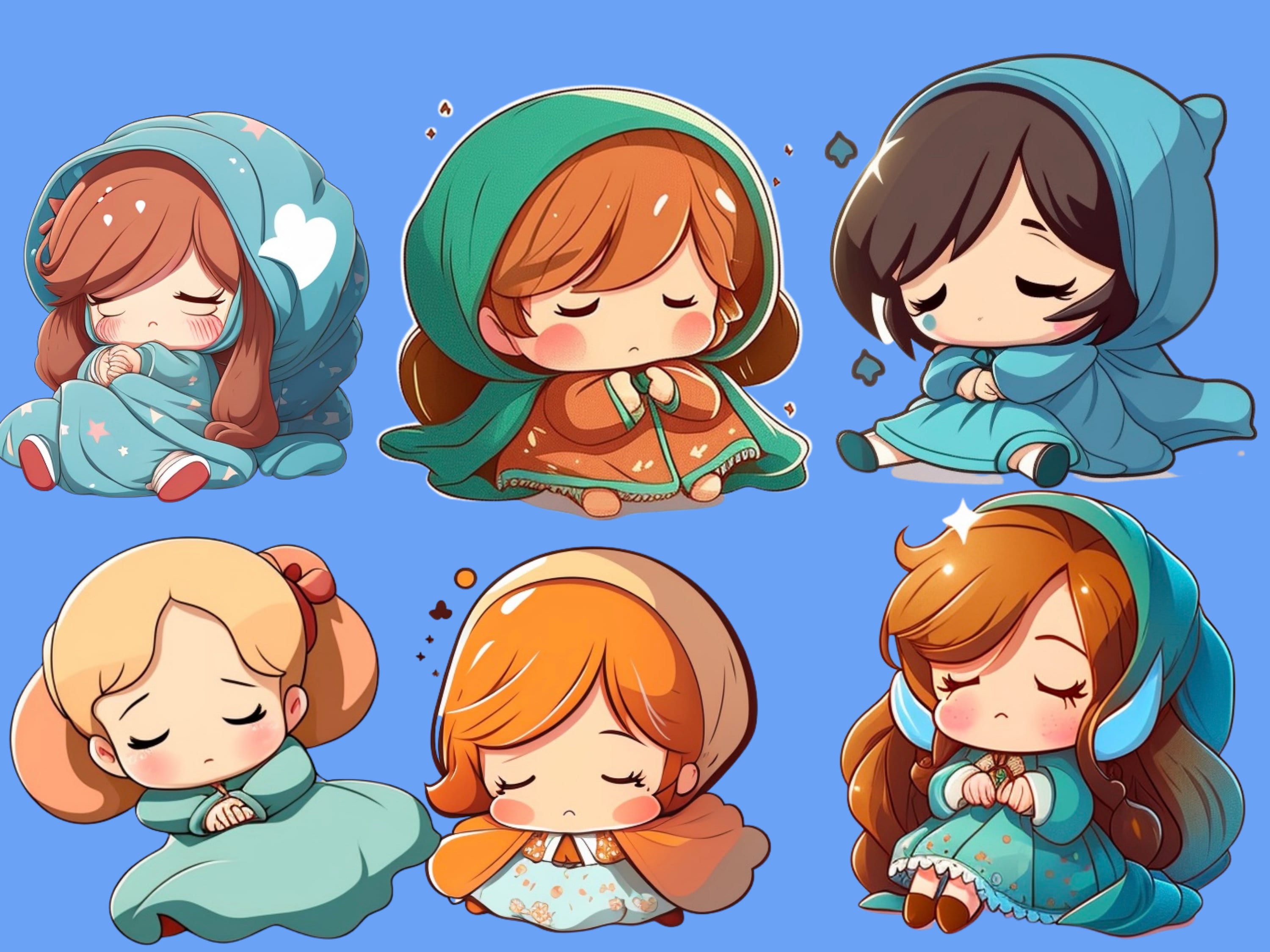 Chibi Kawaii Sleepy Head Emote Collection Twitch & Discord, Channel ...