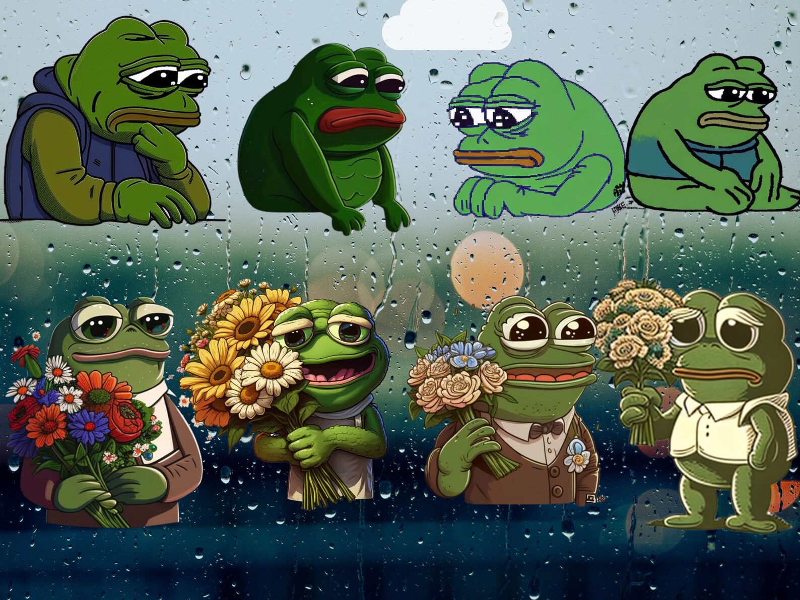 Happy/sad Poggers Frog Emote Collection Twitch & Discord | Channel ...